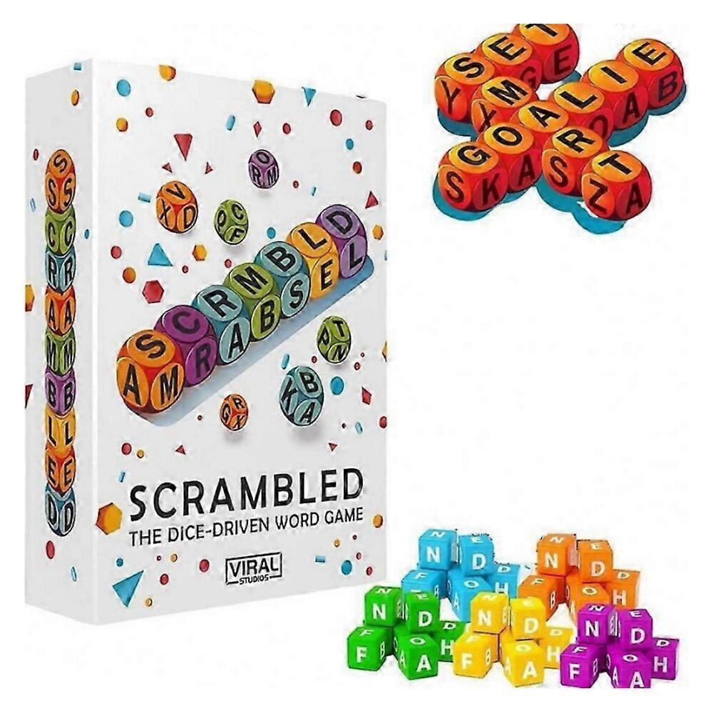 Scrambled Dice Word Game - Family Party Spelling Challenge Fast-Paced ...