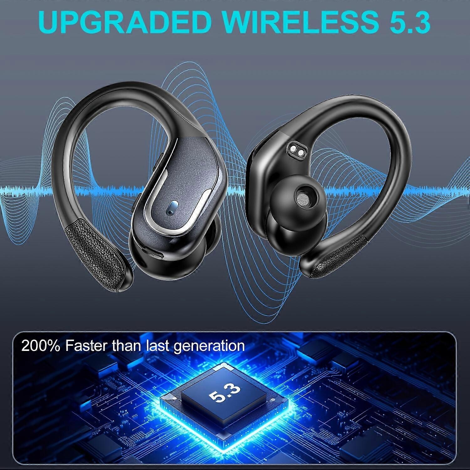 Wireless Running Earbuds with ENC Noise Cancelling Mic, BT 5.3, 3D Deep ...