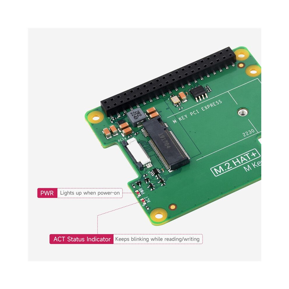 PCIe auf M.2 HAT+für Raspberry Pi 5 Gen2 Gen3 M.2 NVME SSD 2230/2242 M ...