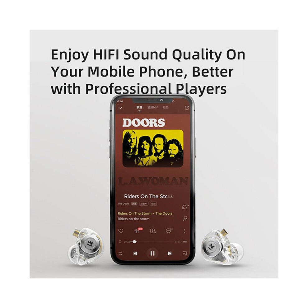 KZ EDX Pro Gaming-Ohrhörer, HiFi-IEM-Ohrhörer, Dual-Treiber, In-Ear ...