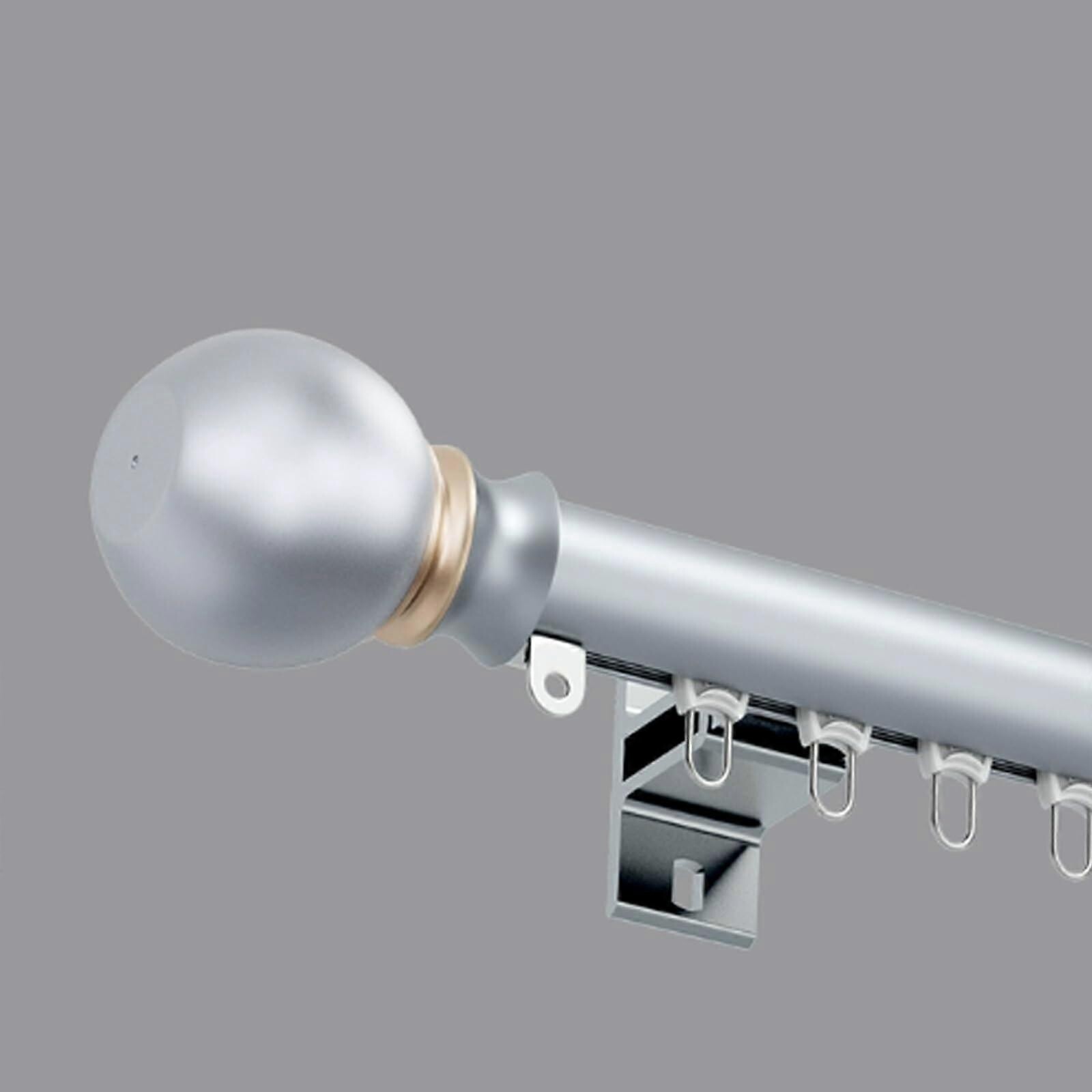 Wall Mount Curtain Rod and Track, HeavyDuty 2in1 Roman Single Rail for ...