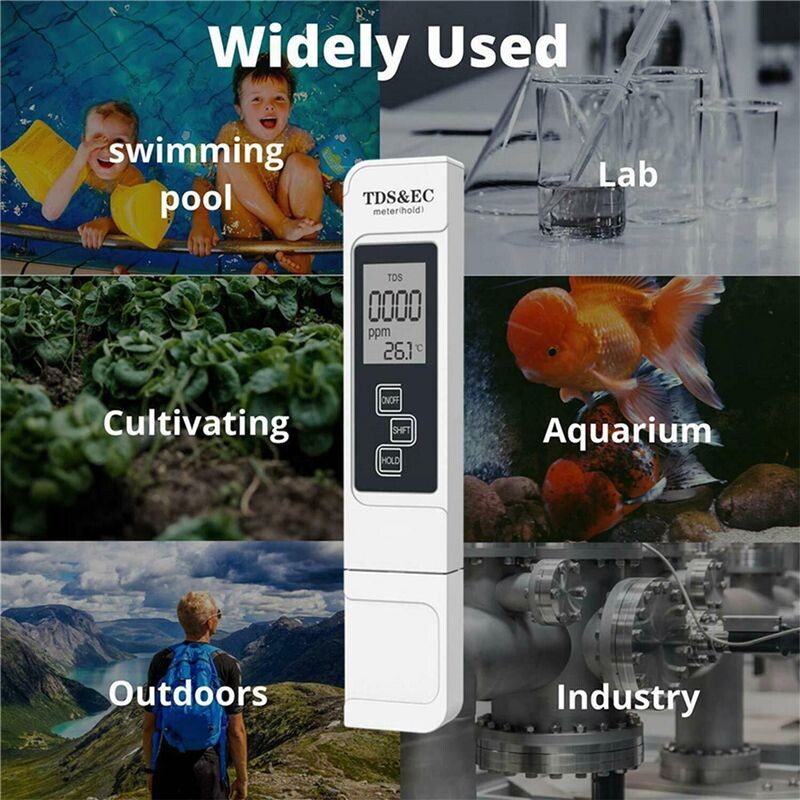 4X TDS EC Meter Digitaler Wasser Qualitäts Tester 0-9999 PPM Mess ...
