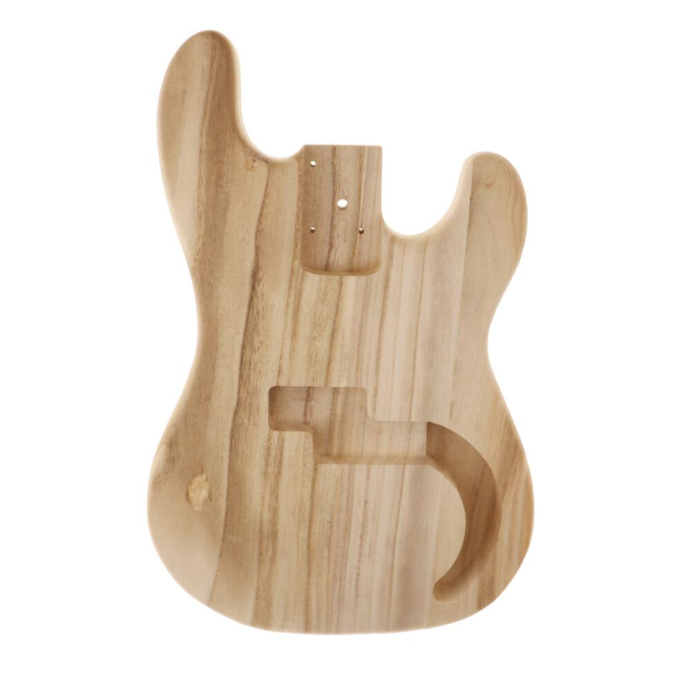 Bass DIY Kit Solid Maple Body Unfinished for PB Bass Guitar Replacemen ...