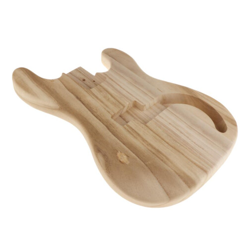 Bass DIY Kit Solid Maple Body Unfinished for PB Bass Guitar Replacemen ...