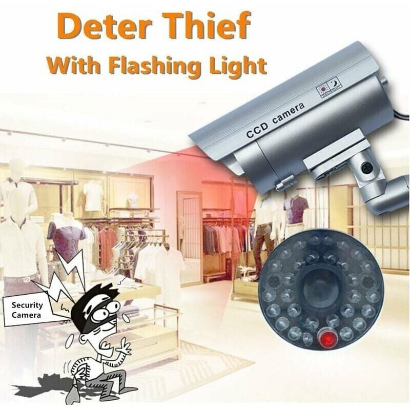 Caméra de sécurité factice réaliste avec LED simulées, matériaux de ...