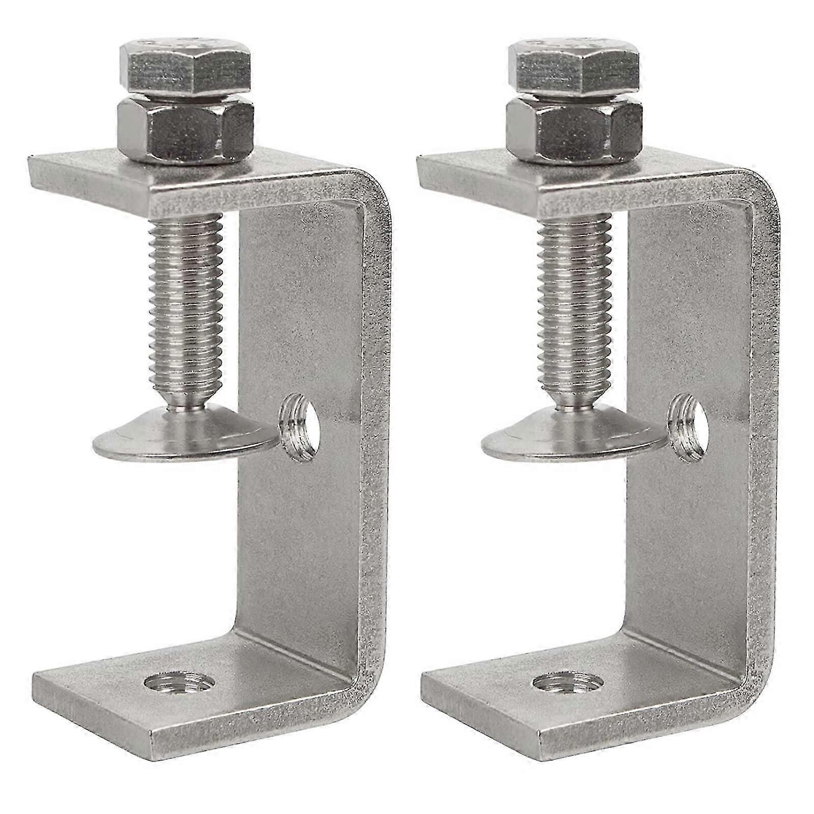 2 Pack 65mm Wide 304 Stainless Steel Heavy Duty C Clamp Jaw Opening ...
