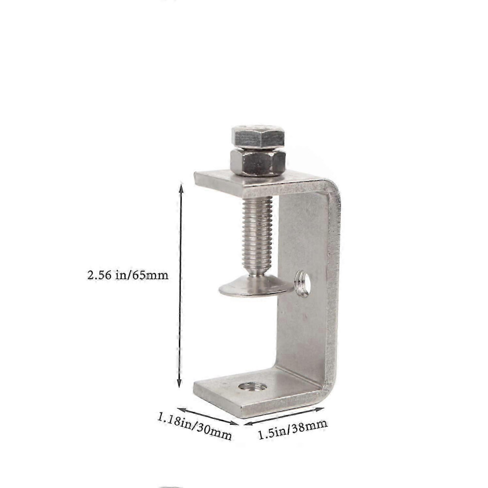 2 Pack 65mm Wide 304 Stainless Steel Heavy Duty C Clamp Jaw Opening ...