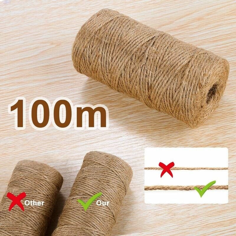 Ficelle de jute résistante pour la décoration intérieure, ficelle de ...