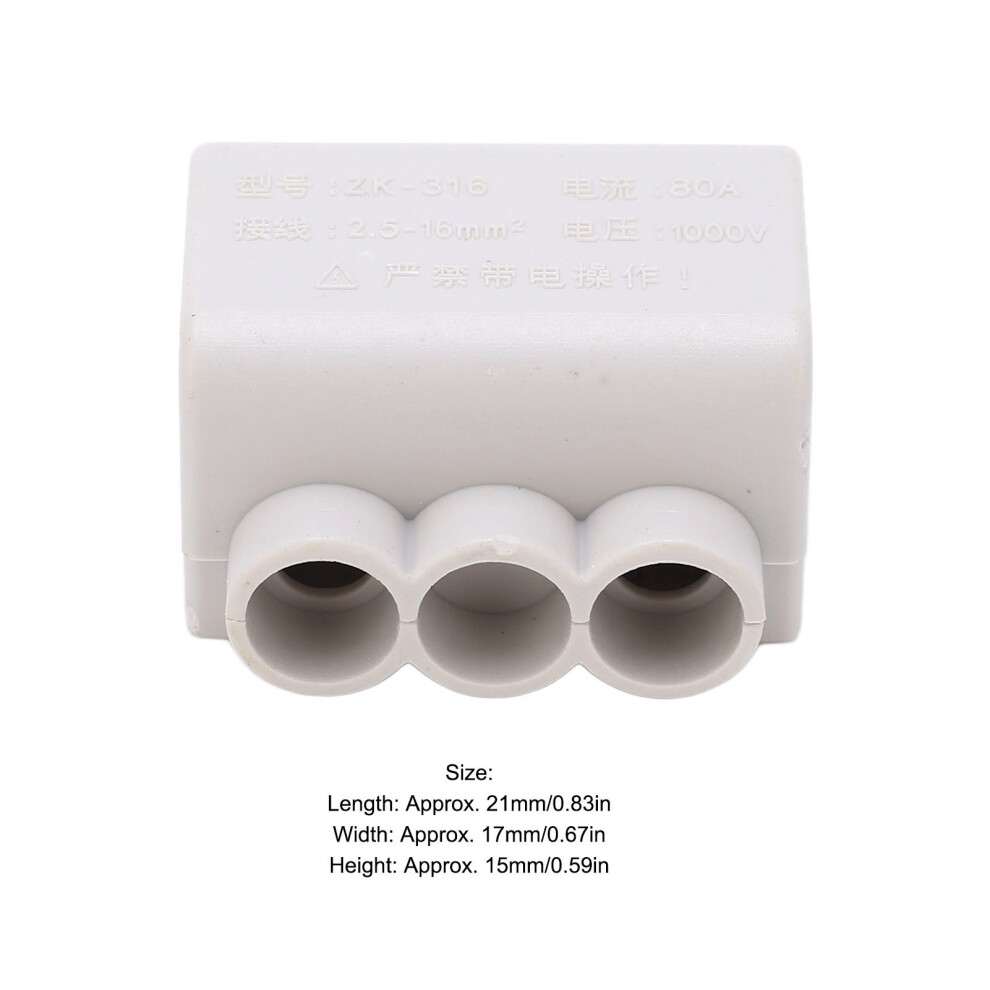 Professional 5-Pack Brass Terminal Blocks 1000V 1 in 2 Out Inline ...