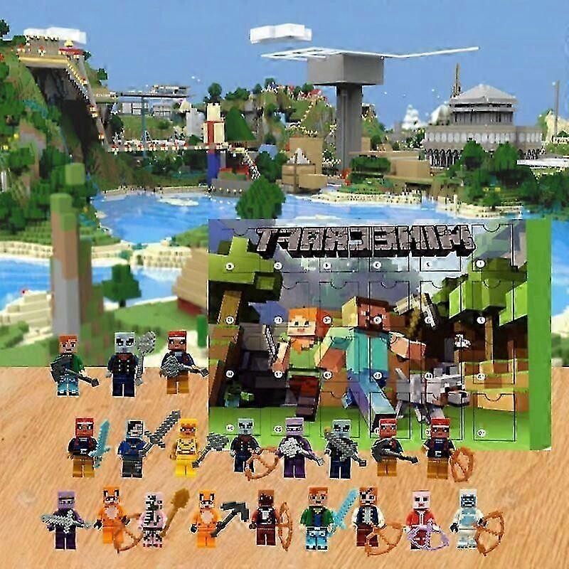 2025 Advent Calendar with 24 Minecraft Brick Surprise Boxes. Countdown ...