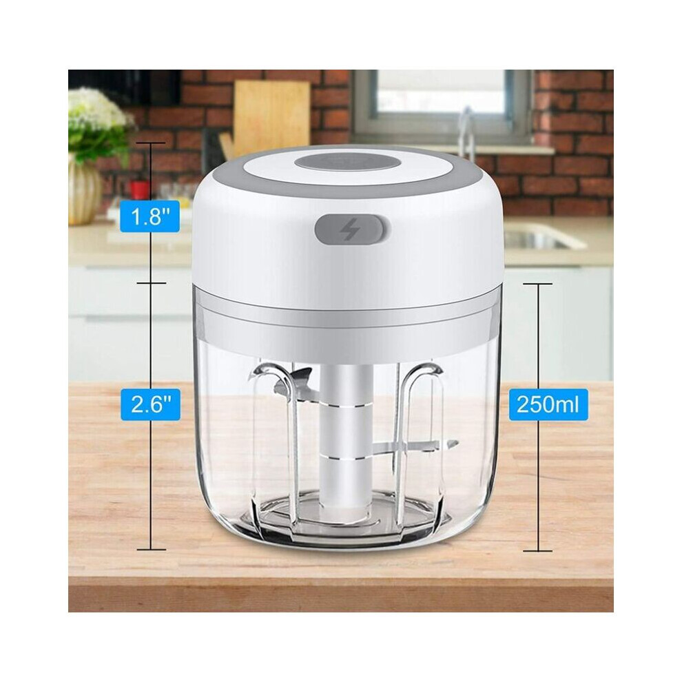 Mini hachoir électrique à une touche, rechargeable par USB, sans fil ...