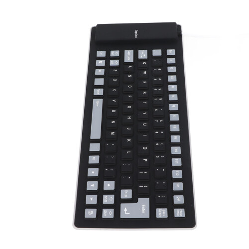 Teclado portátil silencioso para viajes, teclado plegable de silicona ...