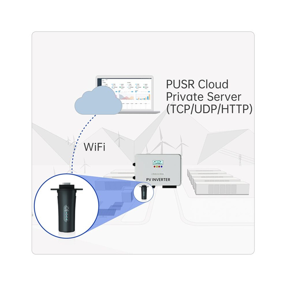WiFi Solar Data Stick Plug-and- IP65 Waterproof WiFi Stick Logger Solar ...
