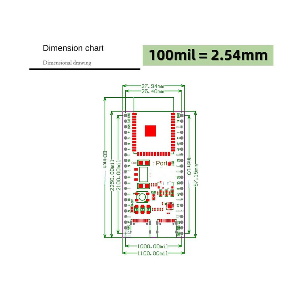 2X ESP32 ESP32-S3 WiFi+ IoT Dual Type-C Development Board Core Board ...