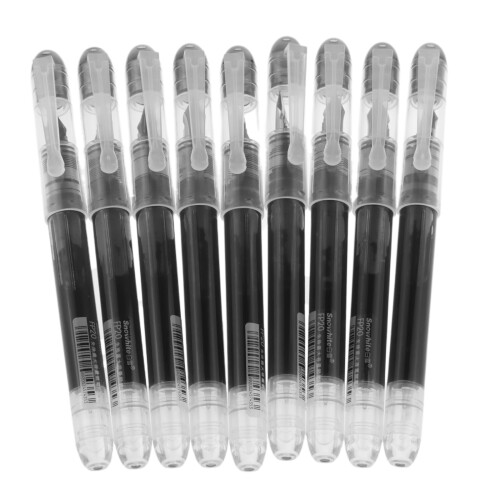 Set di penne stilografiche nere, penna stilografica con pennino fine da ...