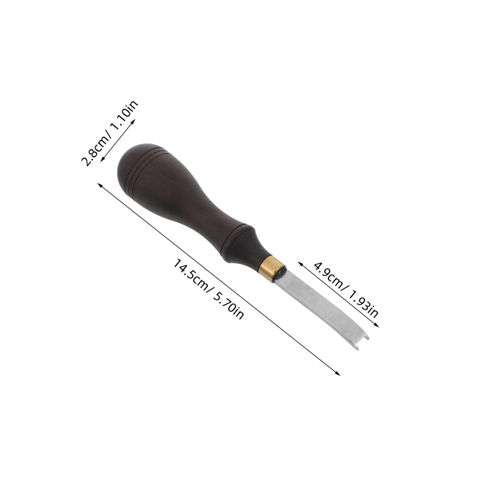 Couteau Skiver Cuir Manche Bois on OnBuy