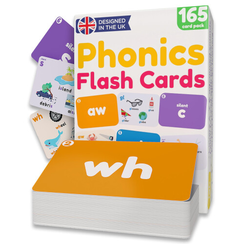Phonics Flash Cards for Kids Age 3+ | 165 Double-Sided Learning Cards ...