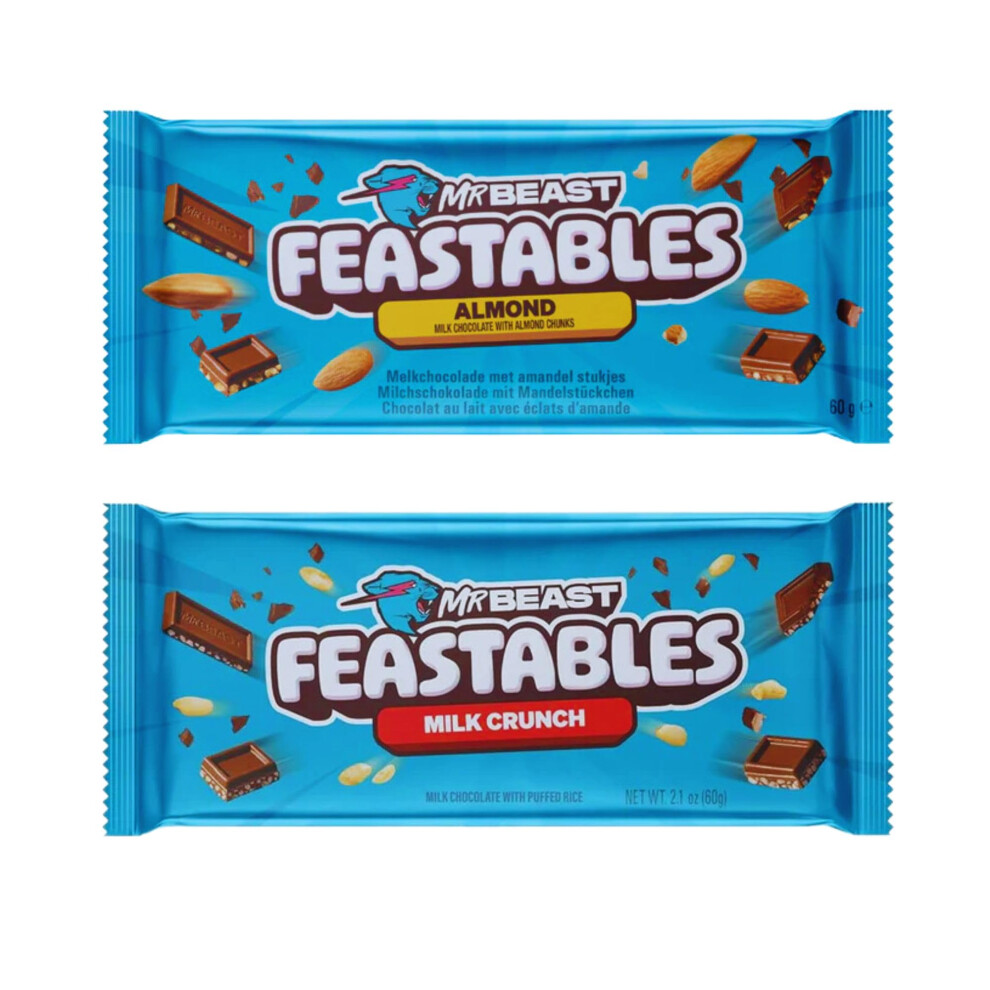 Feastables Mrbeast Milk Chocolate Creamy Healthy Snack Individually ...