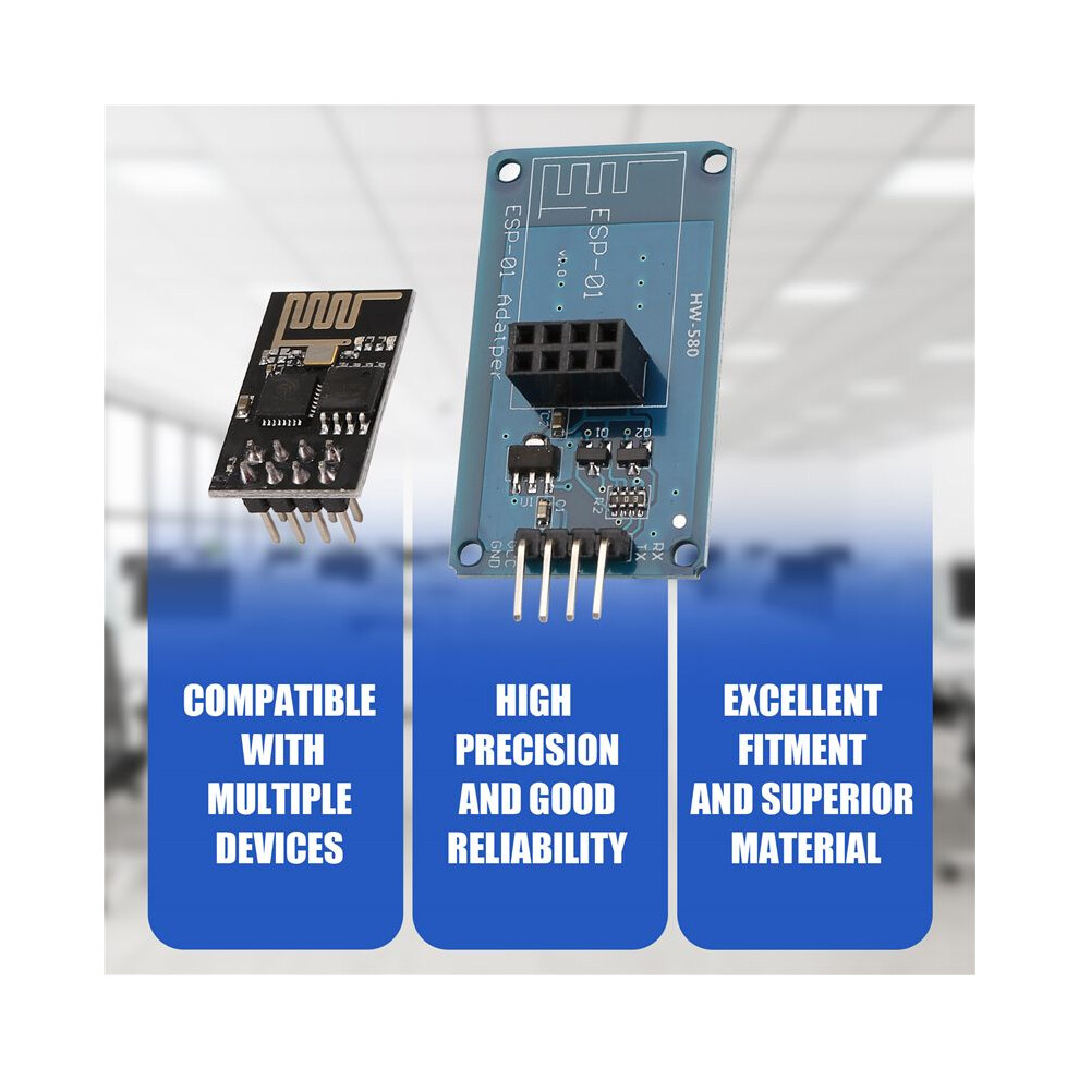 ESP8266 ESP-01 WiFi Wireless Adaptermodul 3,3 V 5 V Esp01 Breakout-PCB ...