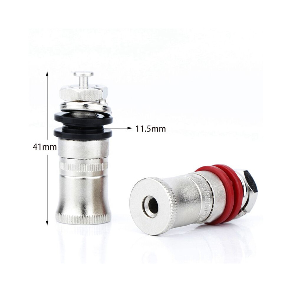 8X Rhodium Plated Speaker Amplifier Binding Post Terminal Banana Plug ...