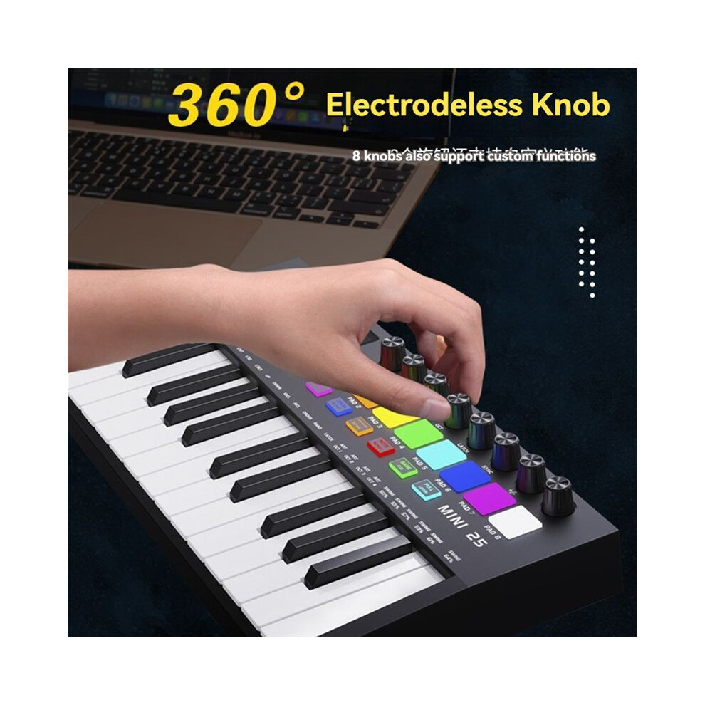 Clavier de Contrôle MIDI Portable, USB, Clavier Séquenceur, Pads de ...