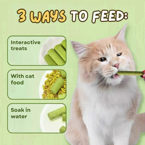 (Chicken 65content 30pcs) New Cat Grass Teething Stick ,Berdexa Cat ...