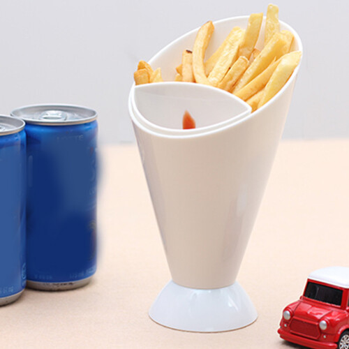 Stylish French Fry Container, Re-usable Sauce Container Fry Cone with ...