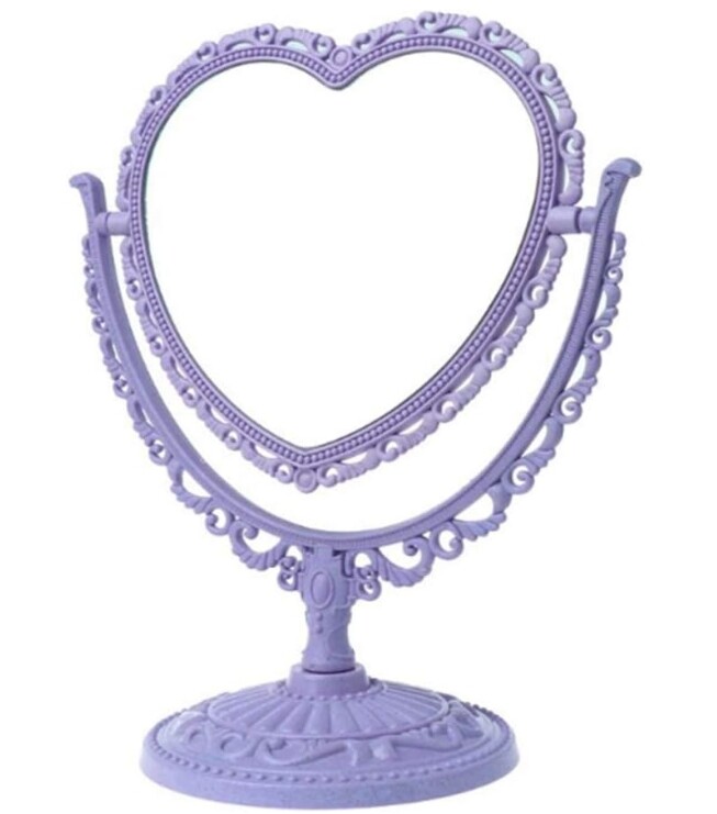 Miroir de table avec support en forme de cœur, décoratif, double face ...