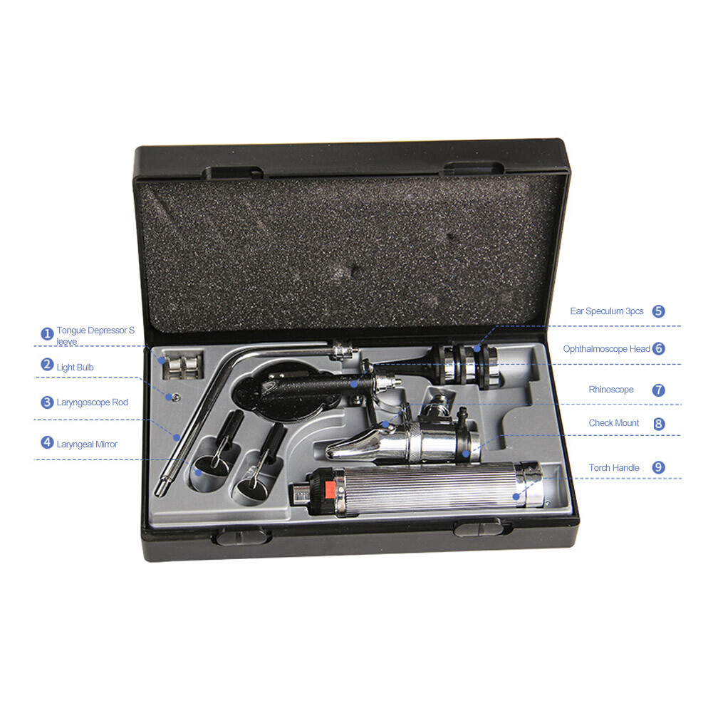 Kit de diagnostic comprenant otoscope, ophtalmoscope, rhinoscope ...