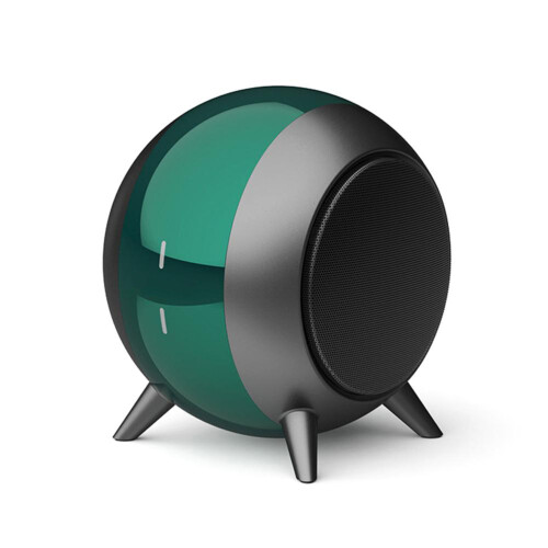 Enceinte sans fil portable au design métallique futuriste, mini ...