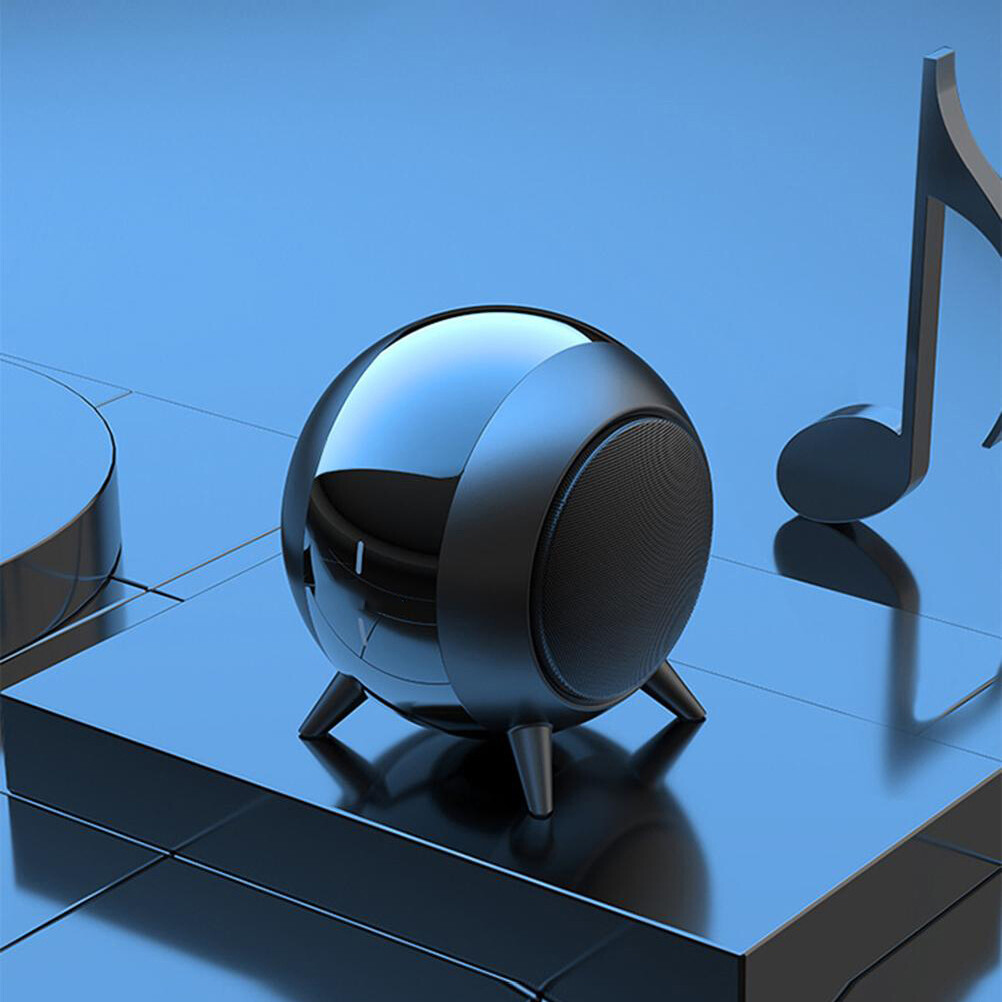 Enceinte sans fil portable au design métallique futuriste, mini ...
