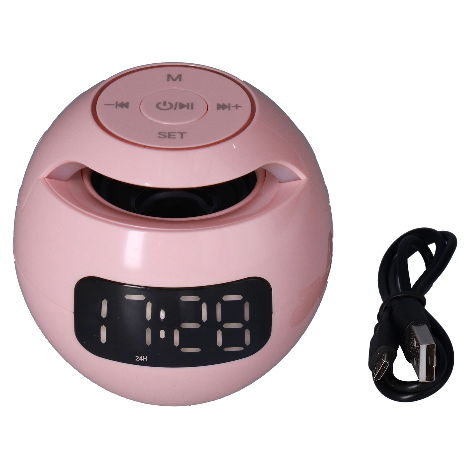 Réveil tout-en-un avec radio FM, haut-parleur Bluetooth, double alarme ...