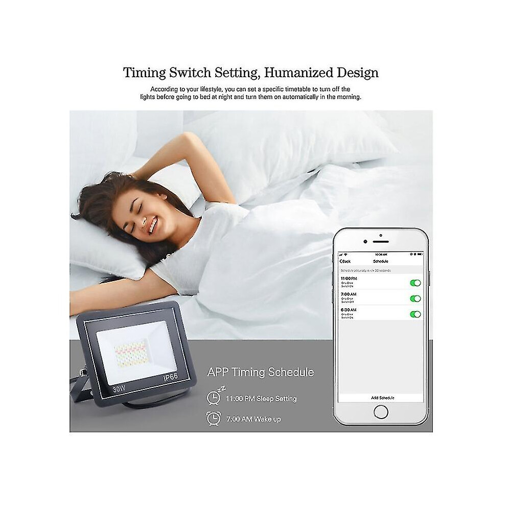 RGB Color Changing LED Flood Lights 100W Equivalent Outdoor Landscape ...