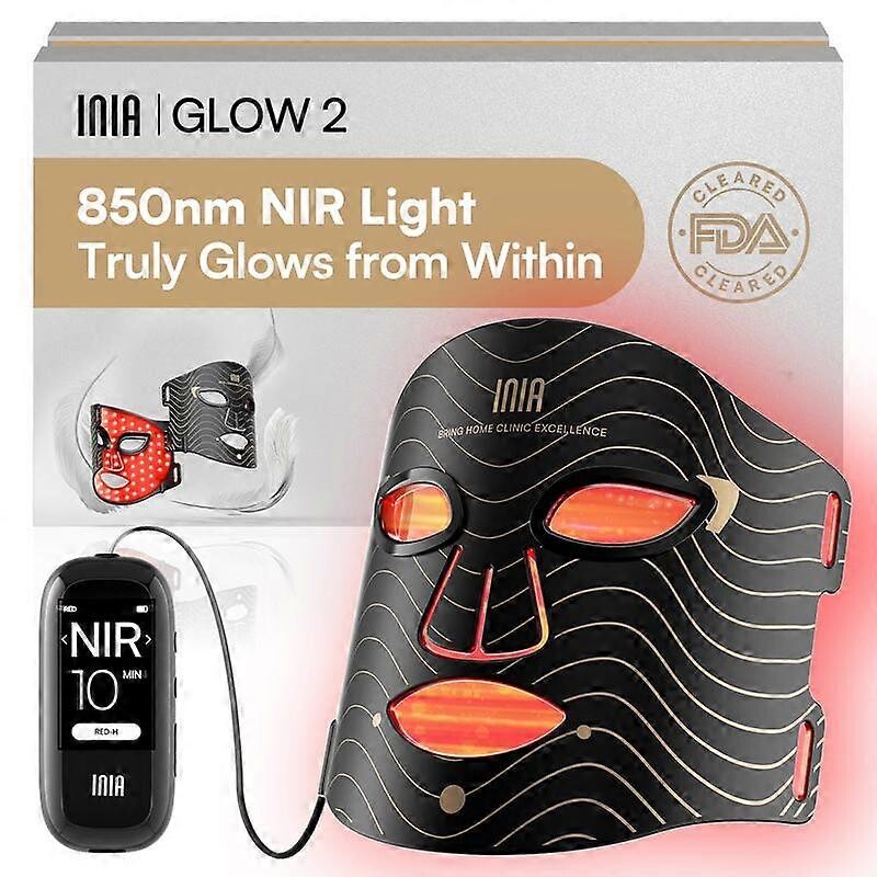 INIA GLOW 2 Red Light Therapy Mask , 4 Light Modes with 850nm NIR ...