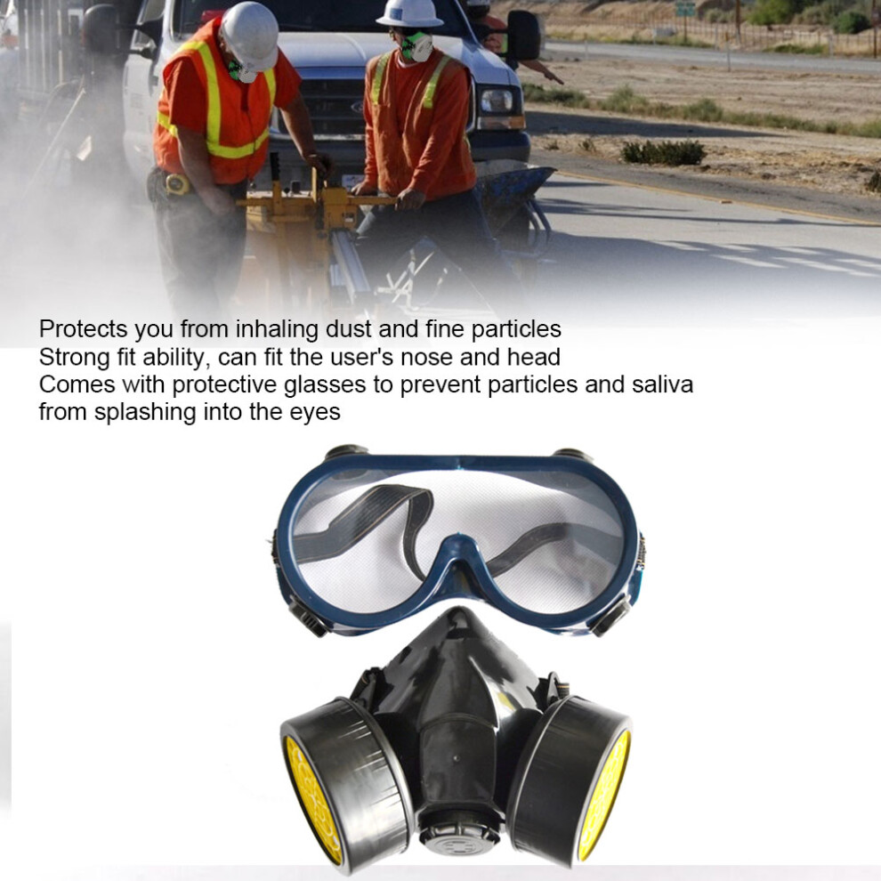 Double Gas Bottle Face Cover with Glasses & Dustproof Mask on OnBuy