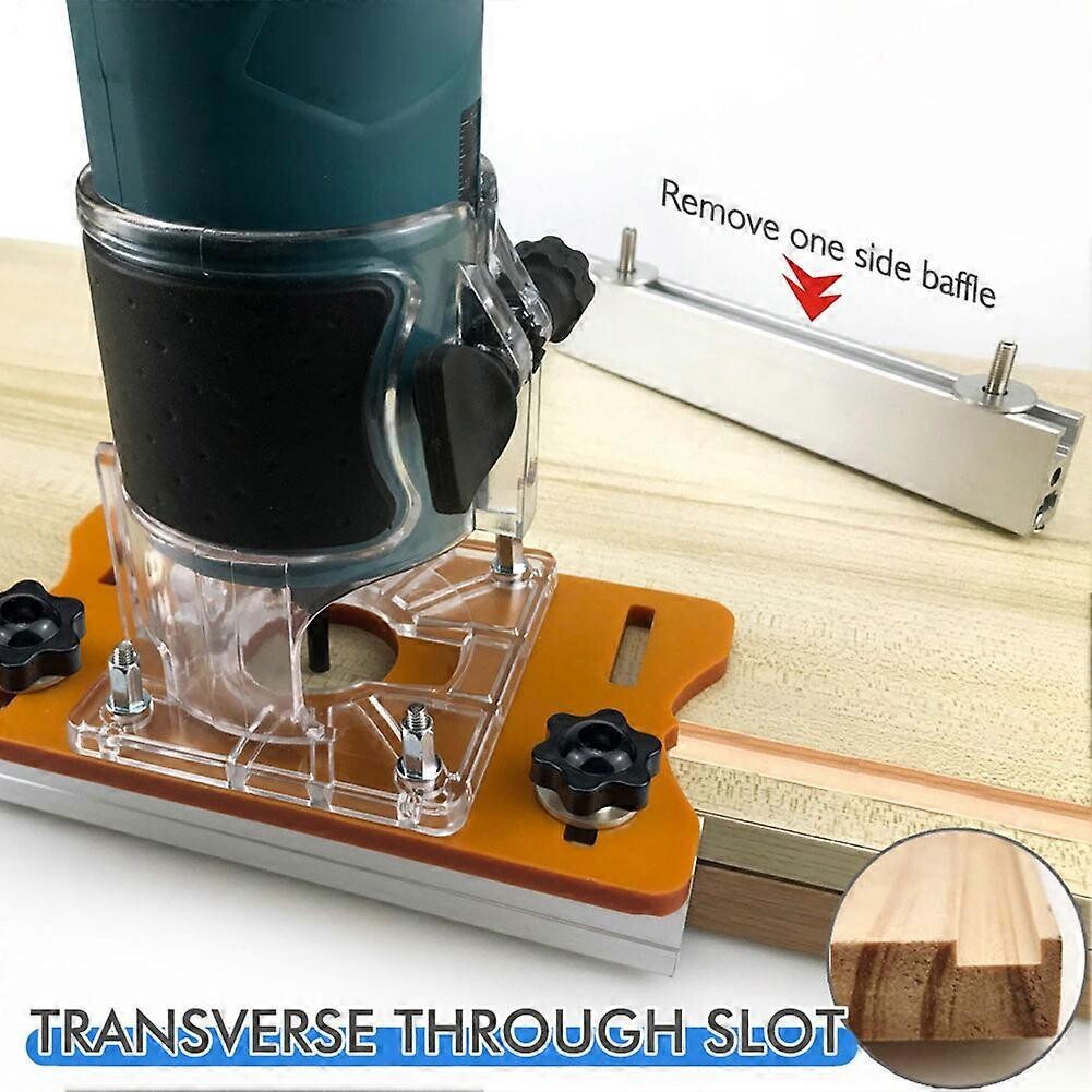 (B) 2-in-1 Invisible Fastener Slotting Bracket,Wood Grooving Tool for ...