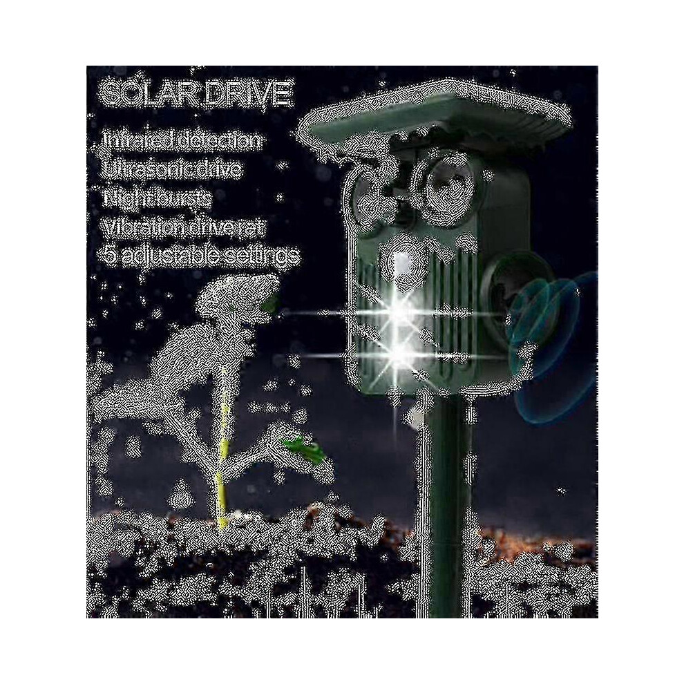 Ultrasonic Solar Deer Repeller - 5 Adjustable Modes - Get Rid Of Deer ...