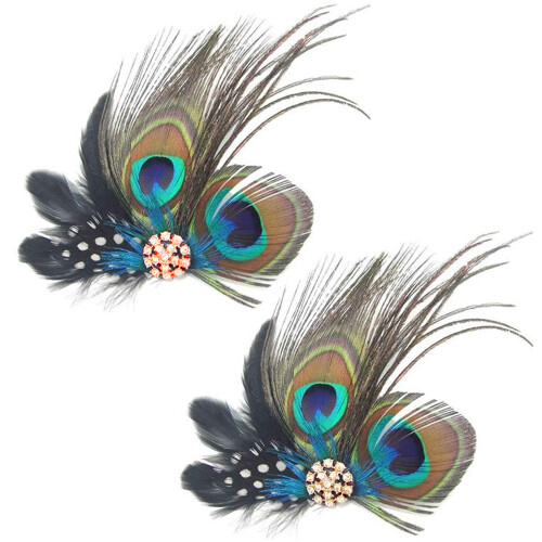 Accessoires pour cheveux sensationnels en plumes de paon, design ...