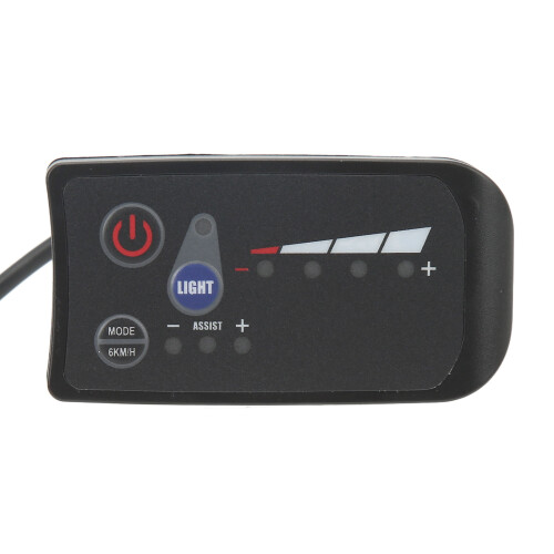 Waterproof 5 Pin Electric Bike Power Display ABS LED Panel for 36V ...