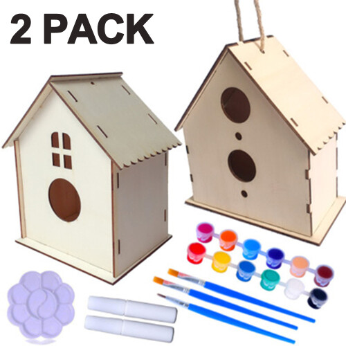 Arte creative DIY pentru copii, căsuțe de păsări construibile cu paletă ...