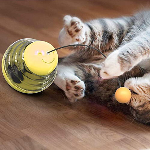 Pelota interactiva tipo rompecabezas para gatos y perros, dispensador ...