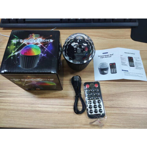 Crystal Magic Ball Stage Light, 5W, 5.7cm, Black, USB Plug-and-Play on ...