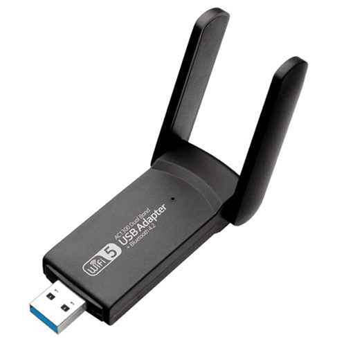 1300Mbps USB WiFi-adapter USB 3.0 trådløs dongle 2.4G & 5G dobbeltbånd ...