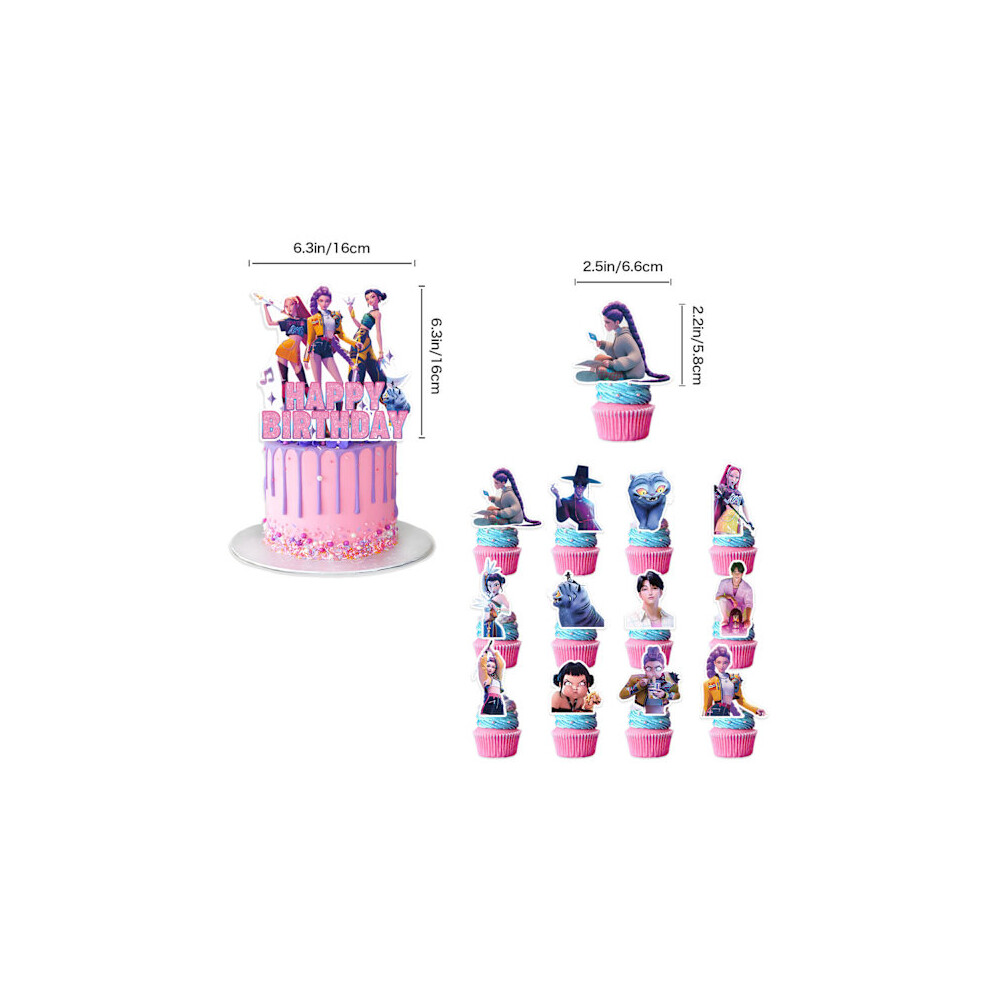 Kit de décoration pour fête d'anniversaire K-pop Demon Hunters ...