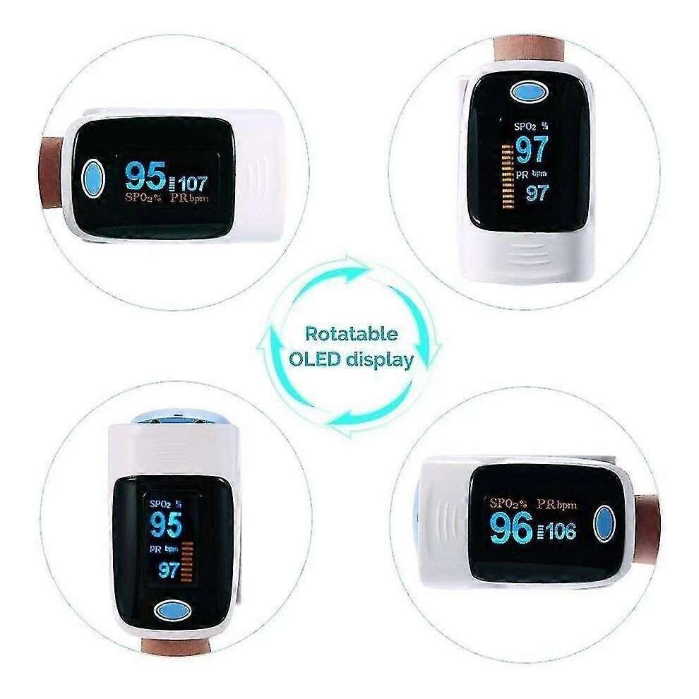 Blood Oxygen And Pulse Tester Professional Oximeter with Oled Display ...