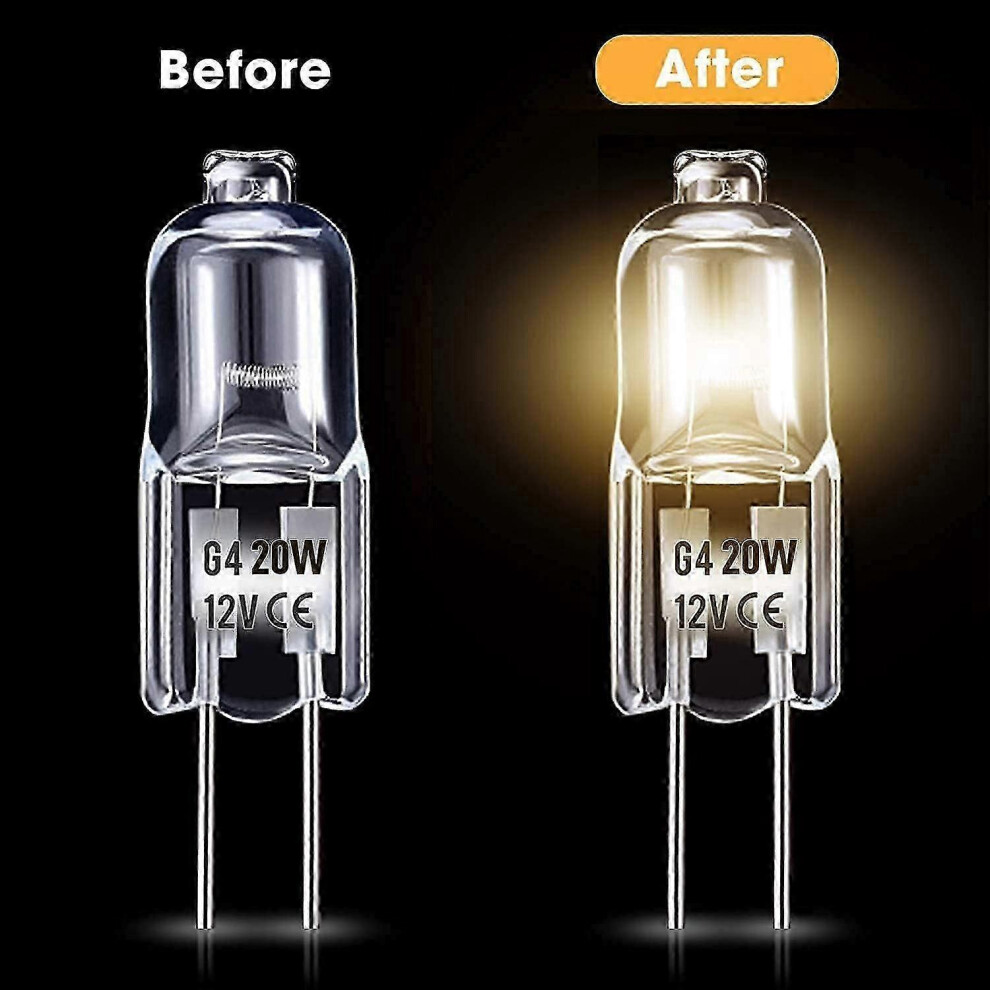 G4 Halogen Light Bulbs 10W 12V Clear Capsule 2 Pin Lamp Bulb Halogen ...