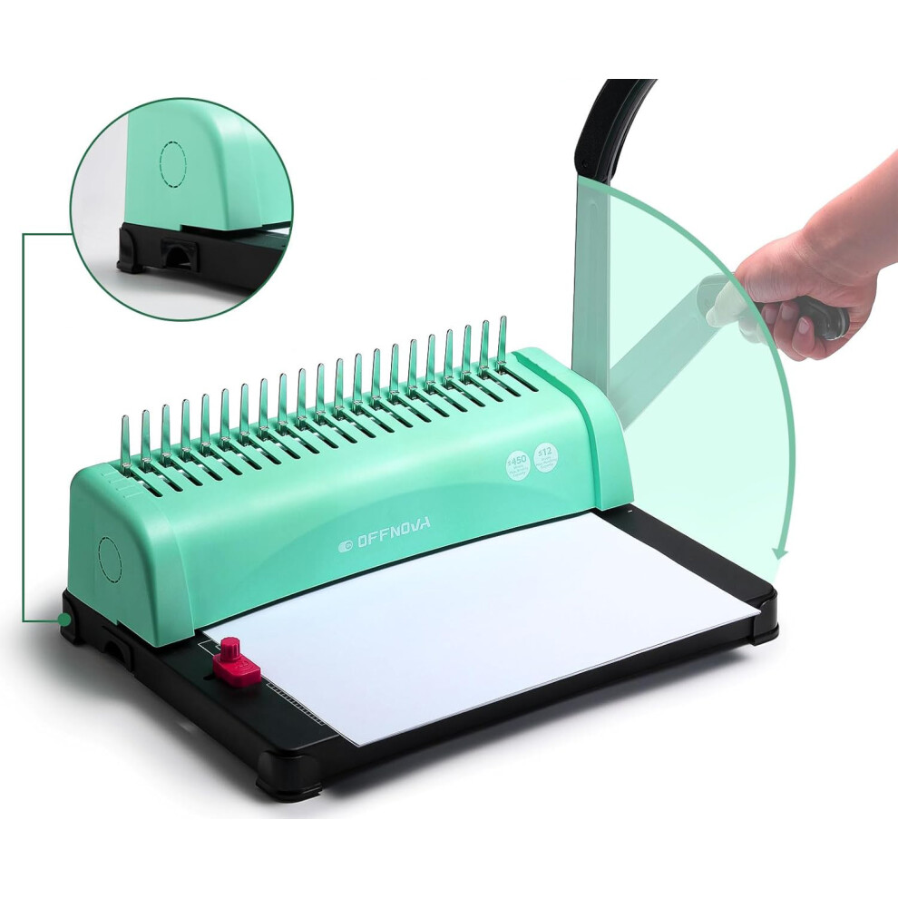 Perforeuse Relieuse à Peigne Plastique OFFNOVA CS12 – 21 Trous ...
