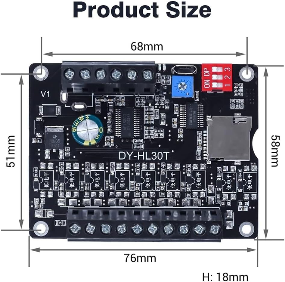 30W MP3 Voice Playback Module 9Trigger MP3 Player Board 12V/24V TF Card ...