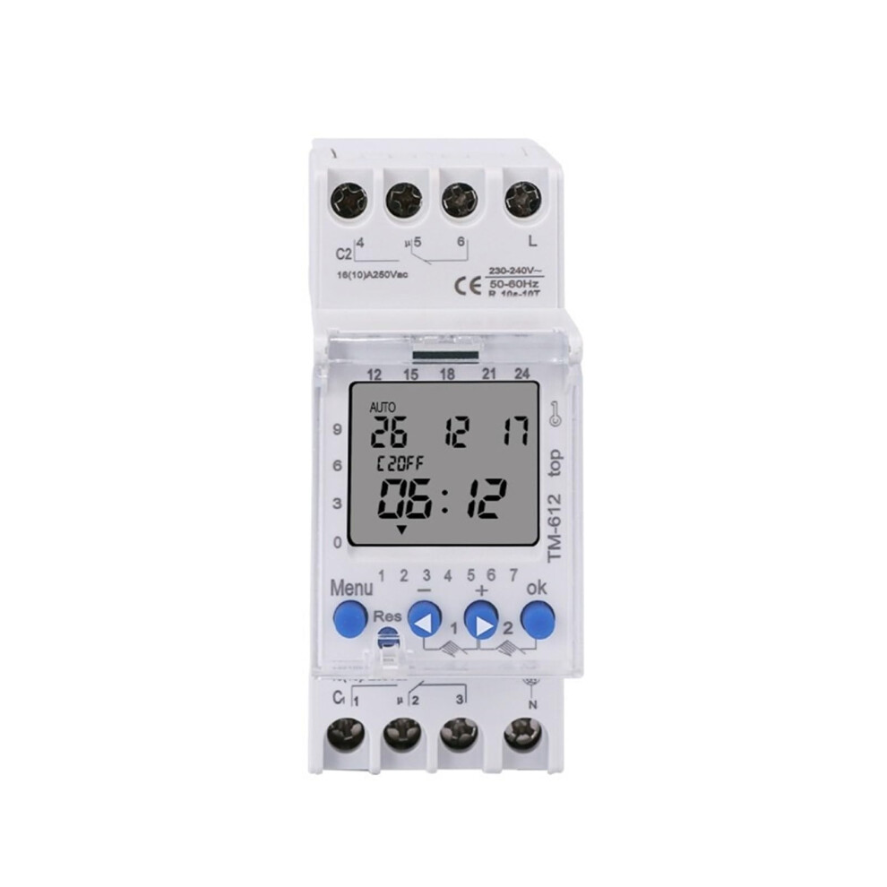 7 Day Programmable Digital Timer Switch 220V Dual Channel LCD Display ...
