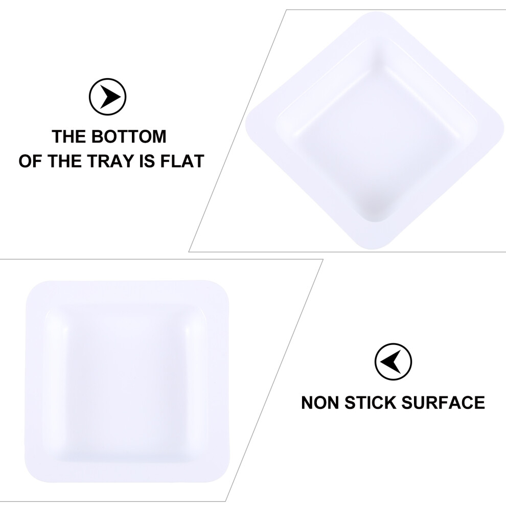 50Pcs White Plastic Weighing Plates for Labs Anti-Static Durable Trays ...